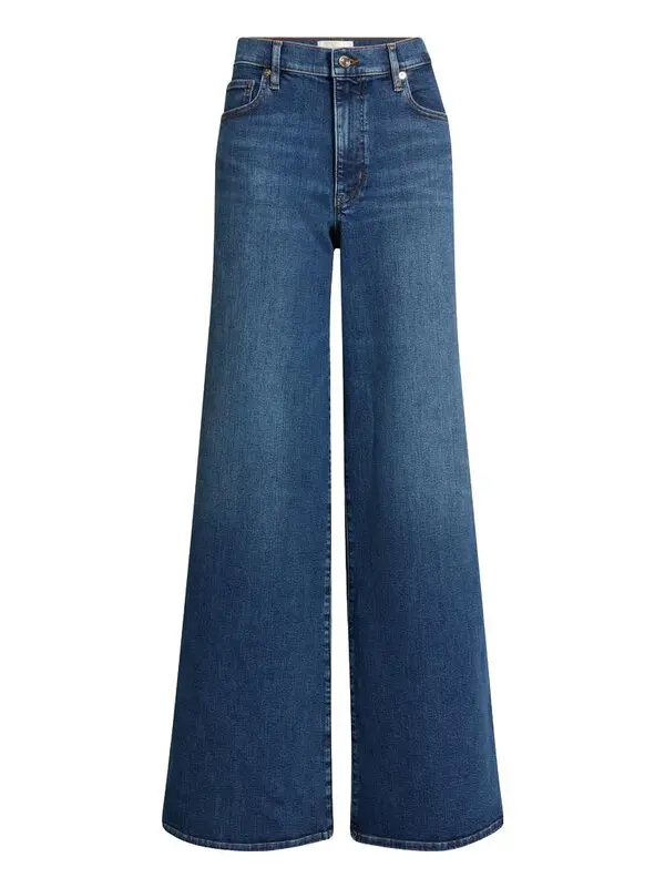 FRAME The Palace High Waist Wide Leg Jeans - Rinse