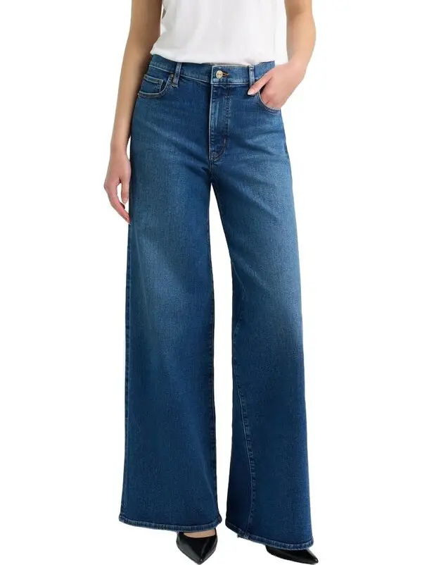 FRAME The Palace High Waist Wide Leg Jeans - Sonnet
