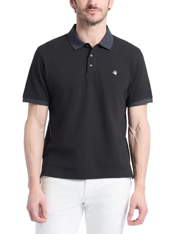 Robert Graham Devil Cotton Polo - Black