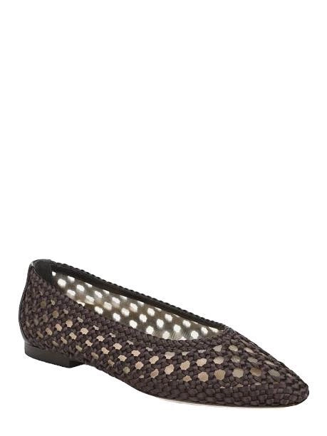 Veronica Beard Cienna Skimmer Flat - Espresso Leather