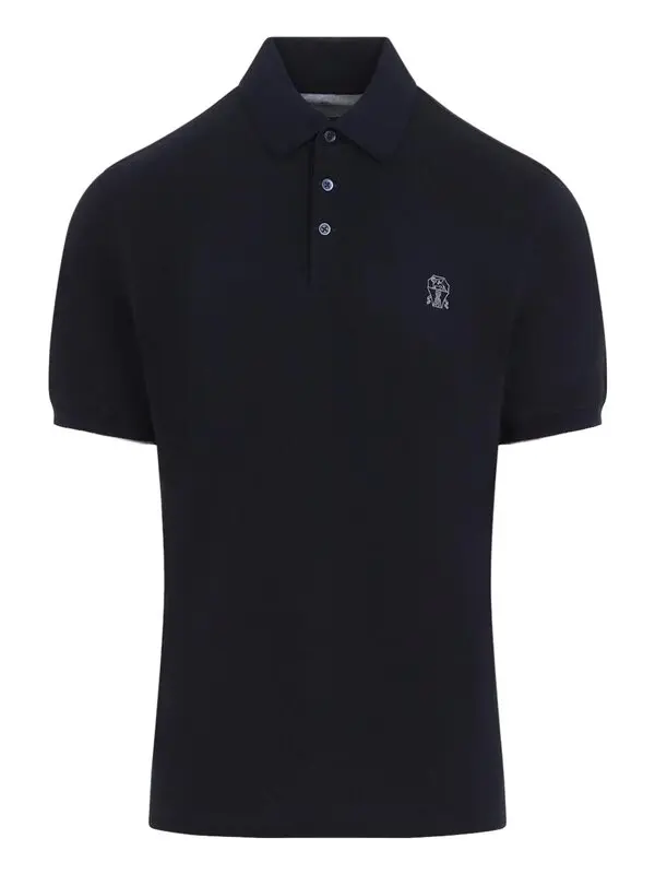 Brunello Cucinelli Cotton Polo Shirt - Blue