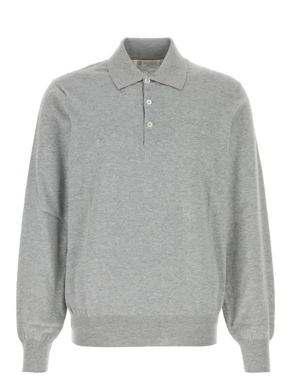 Brunello Cucinelli Cotton Polo Shirt - Grey