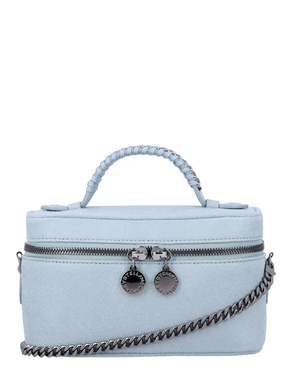 Stella McCartney Falabella Mini Vanity Case In Vegan Leather - Ice Blue