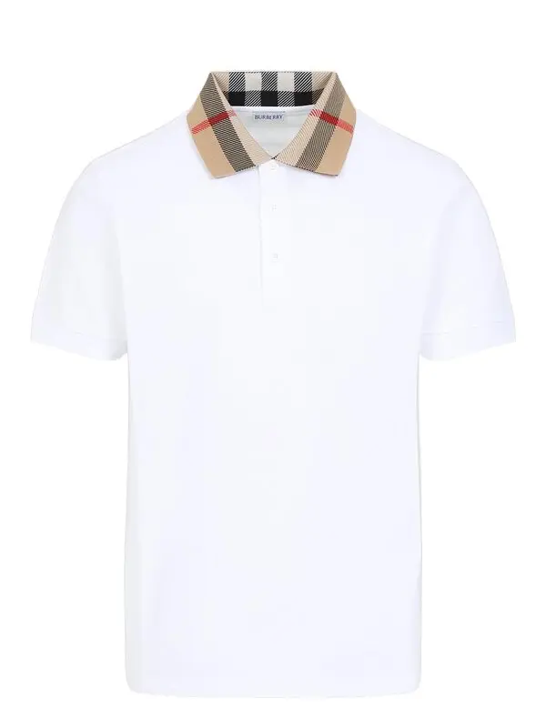 Burberry Cody Cotton Polo Shirt - White
