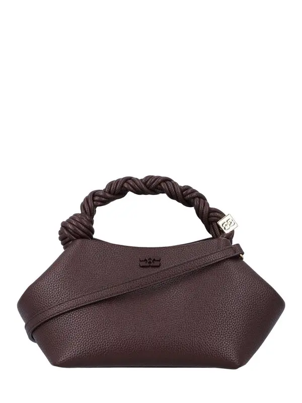 GANNI The Small Bou Mini Handbag In Grained Eco-leather - Chicory Coffee