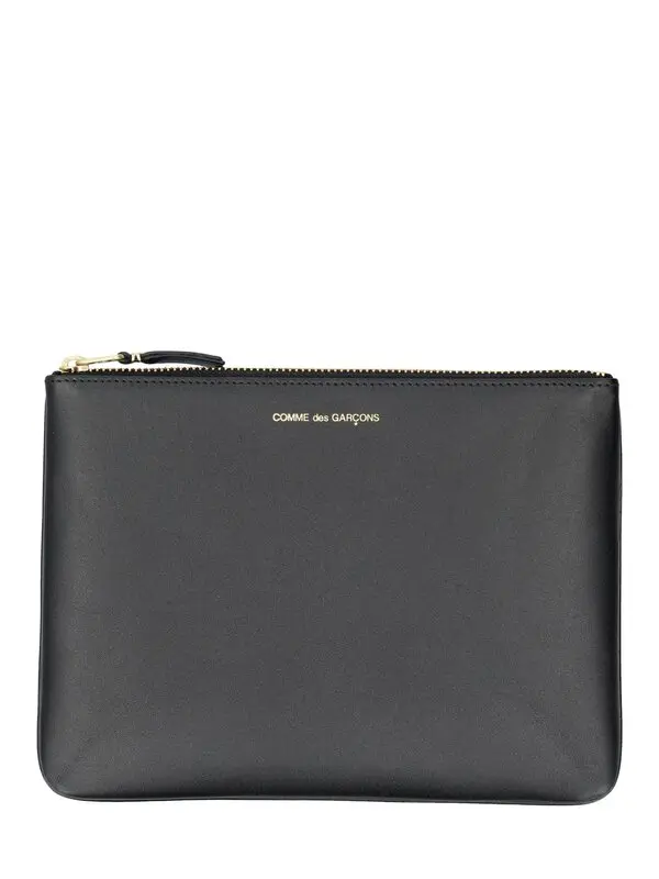 Comme Des Garçons Leather Pouch With Bow Detail - Blu