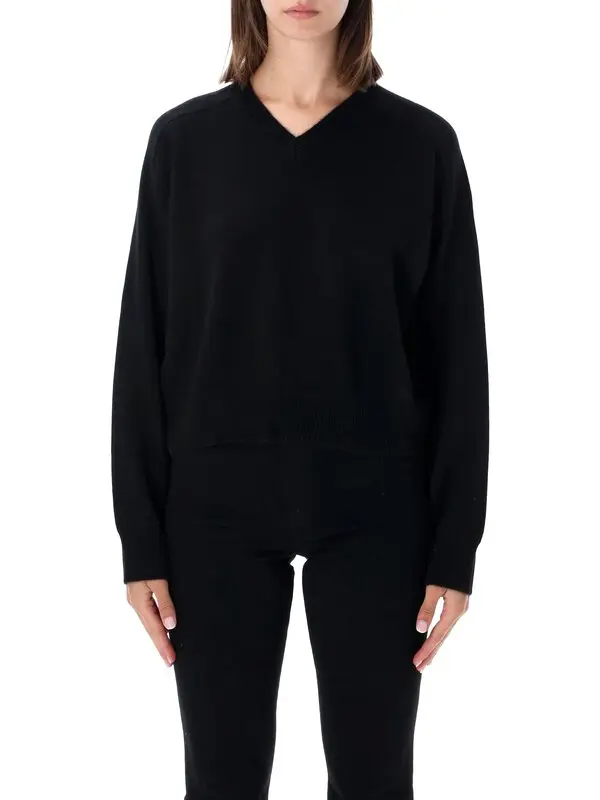 Loulou De Saison Cashmere V-neck Boxy Sweater - Nero