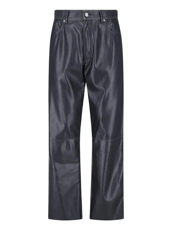 MAISON MARGIELA Coated Polyester Jeans With Cotton Pocket Lining - Black