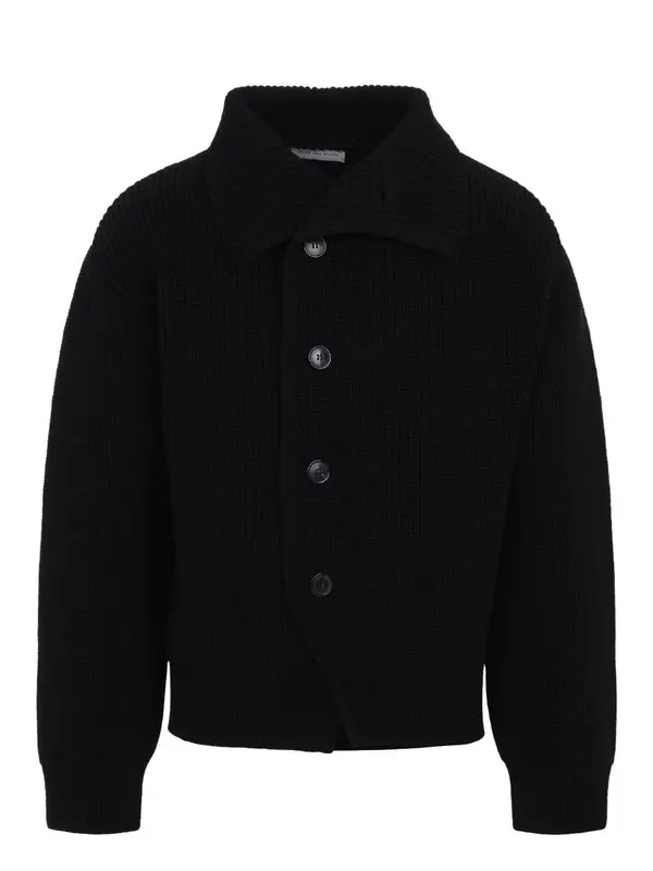 Dries Van Noten Marino Wool Cardigan - Black