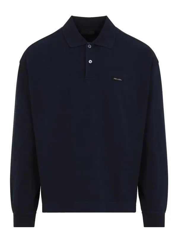 Prada Cotton Polo Shirt - Blue