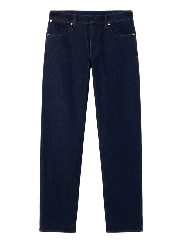 Stone Island Stonewashed Denim Jeans With Embroidered Star Detail - Blu