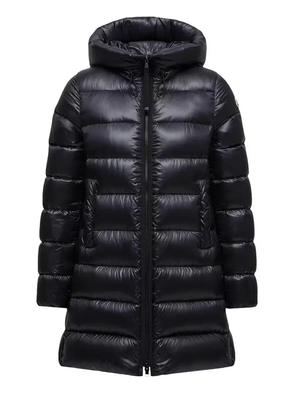 Moncler Water-repellent Down Puffer Coat With Adjustable Hood - Nero