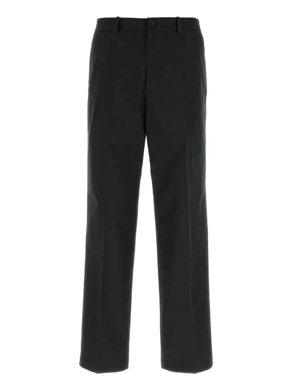 A.p.c. 100% Cotton Trousers - Nero
