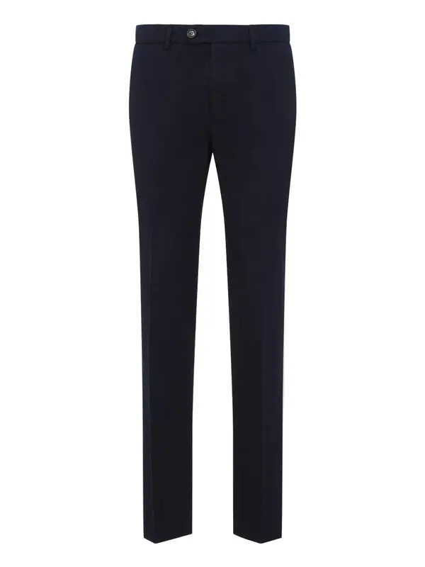 Brunello Cucinelli Regular Fit Straight-leg Cotton Pants - Blue