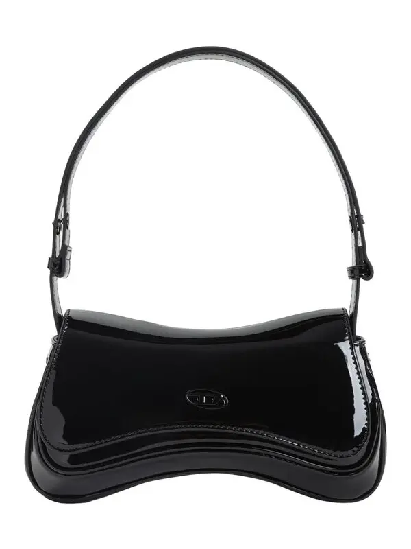 DIESEL® Mini Oval Lacquered Shoulder Bag - Nero