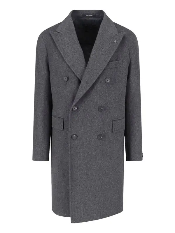 Tagliatore Double-breasted Wool Overcoat - Grey