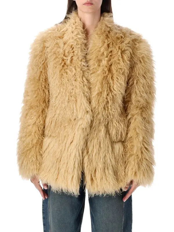 Isabel Marant Étoile Faux Fur Relaxed Jacket - Pale Yellow