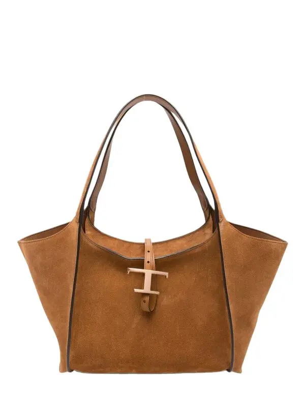 TOD'S T-timeless Small Leather Tote Bag - Brown
