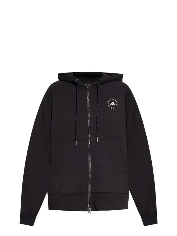 Adidas By Stella McCartney Logo Cotton Hoodie - Black