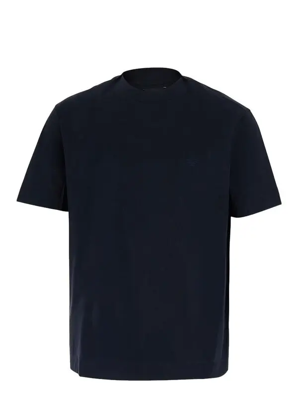 Emporio Armani Logo Cotton T-shirt - Blue