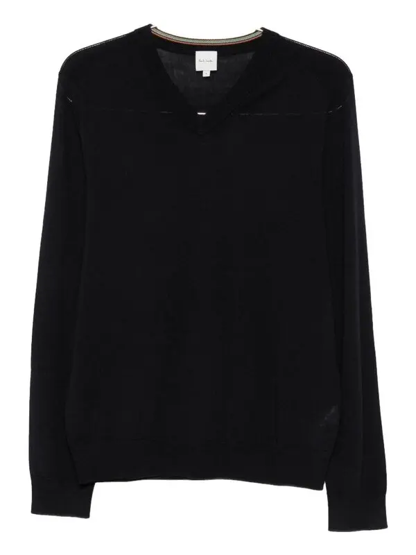 Paul Smith V-neck Wool Sweater - Blue