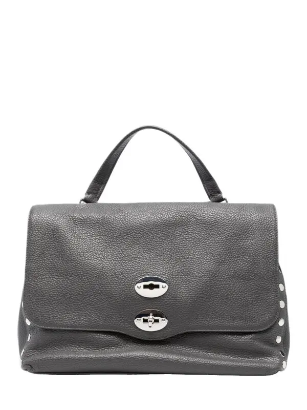 ZANELLATO Postina Daily Medium Leather Handbag - Grey