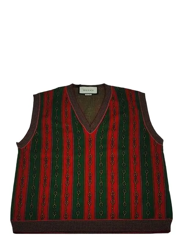 Gucci Striped V-neck Sweater Vest - Multicolor