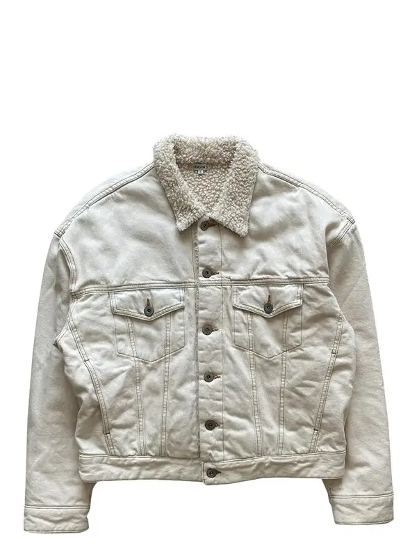 Yeezy Season 5 Sherpa Denim Work Jacket - White