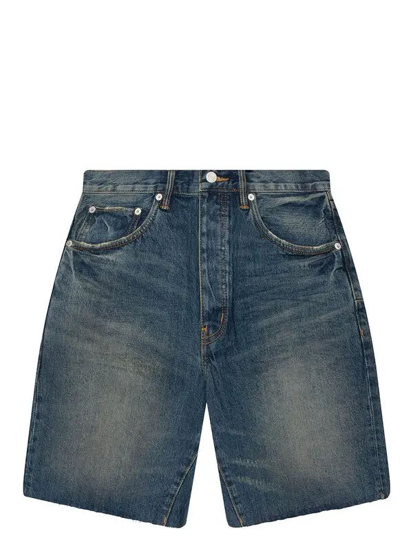 PURPLE BRAND Vintage Mid Indigo Denim Shorts - Blue