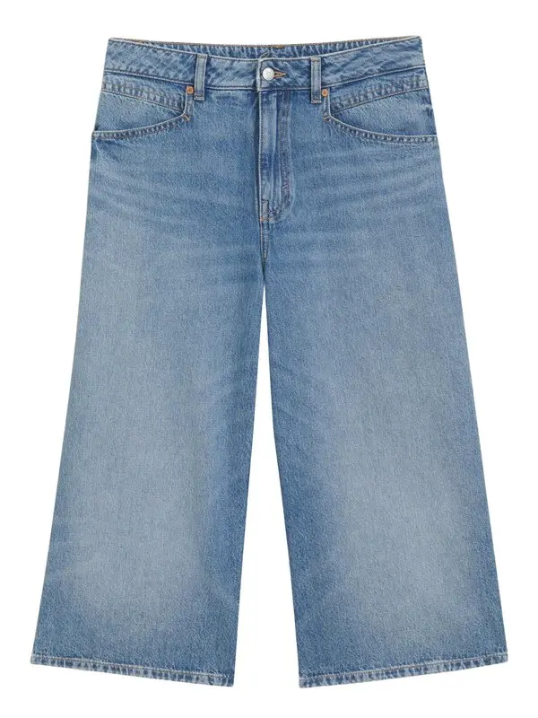BOSS Mid-rise Cropped Relaxed Fit Jeans - Blue