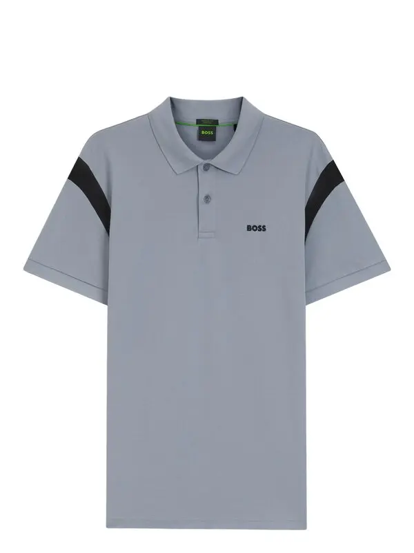 BOSS Paddy Polo Shirt In Stretch Cotton - Dark Grey