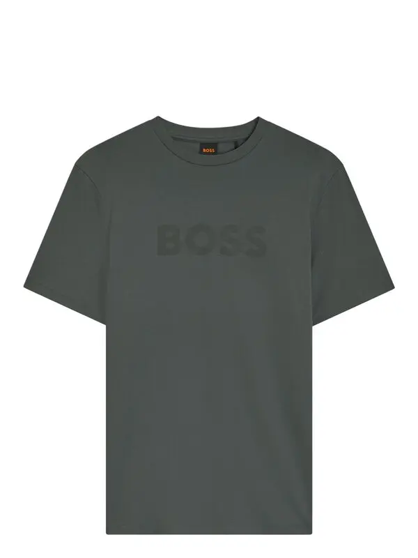 BOSS Regular-fit Cotton T-shirt With Modern Logo - Light Green