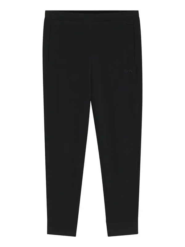 BOSS Cotton-blend Sweatpants With Embroidered Logo - Black