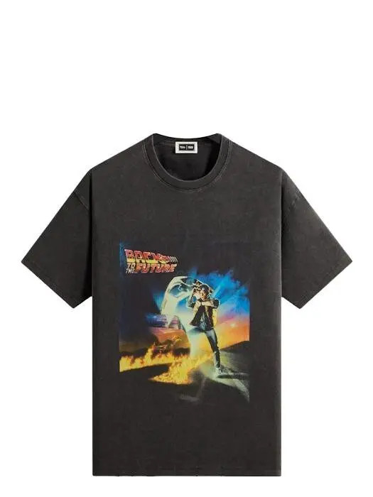 Kith X Back To The Future Chrome Title Vintage Tee Shirt - Black