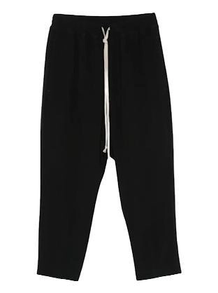 Rick Owens Cropped Drawstring Astaires Pants - Black
