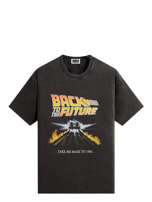 Kith X Back To The Future Back To 1985 Vintage Tee Shirt - Black