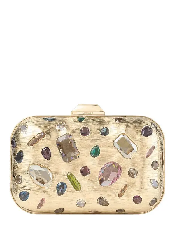 JIMMY CHOO Cloud Clutch Bag - Gold/multi