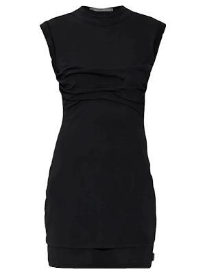 Alexander Wang Twisted Bust Mini Layered Sleeveless Dress - Black