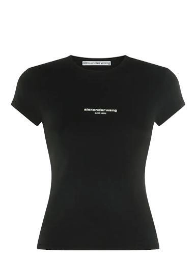 Alexander Wang Logo Print Fitted T-shirt - Black