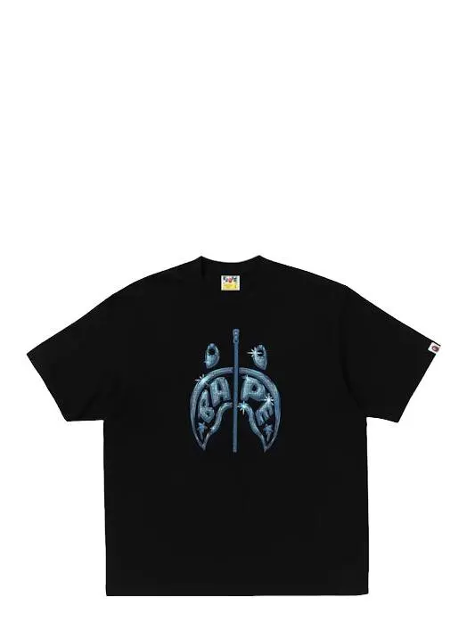 A BATHING APE Shark Relaxed Fit Tee Shirt - Black