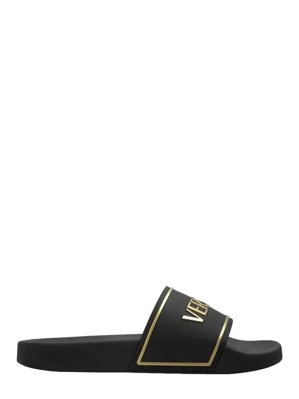 Versace Rubber Slider - Black