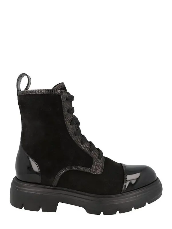 FERRAGAMO Dyon Combat Boots - Black