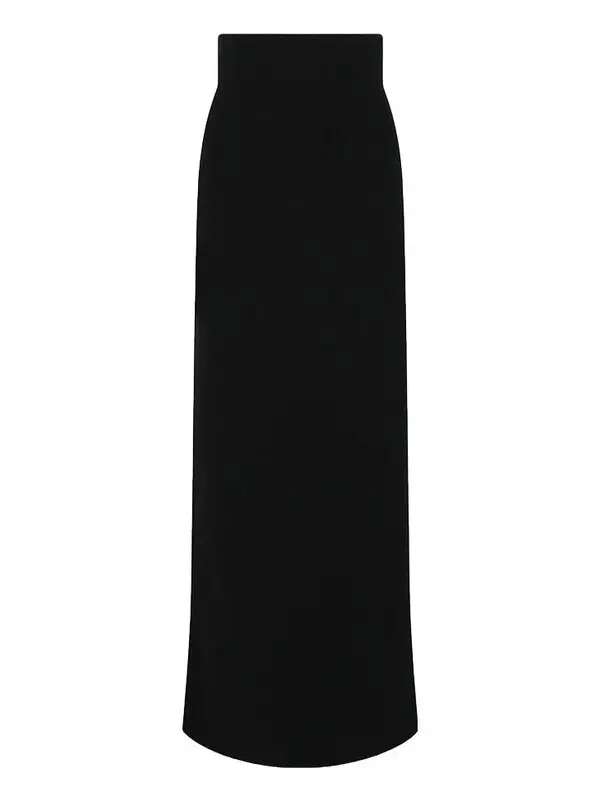 FERRAGAMO Wool Blend Maxi Skirt - Black