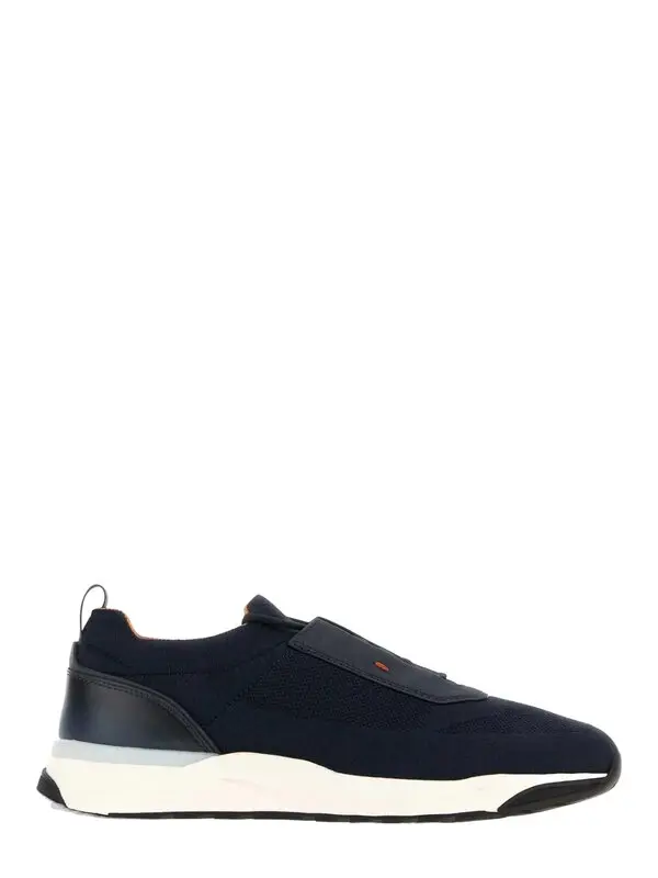 Santoni Navy Flip Sneakers - Blue