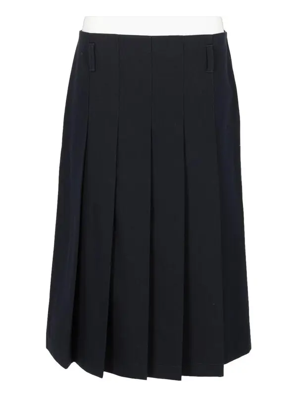 A.p.c. Pleated Cotton Skirt - Black