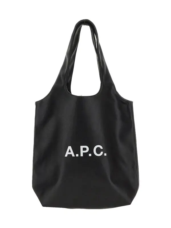 A.p.c. Tote Bag With Logo - Black