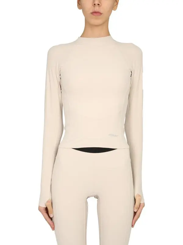 AMBUSH Long Sleeve Polo Neck T-shirt - Cream