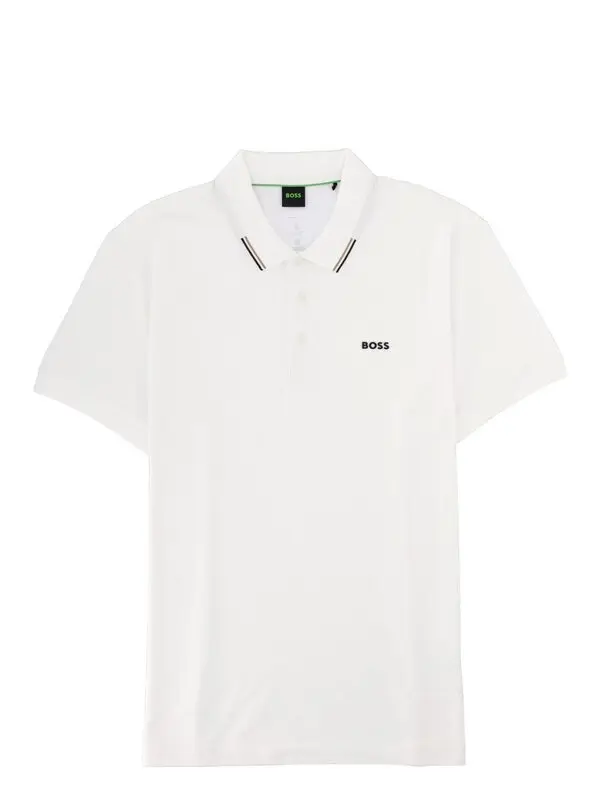 BOSS Polo Con Logo - White