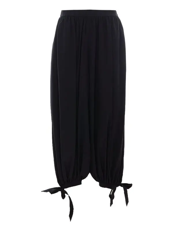 Chloé Fluid Pleated Crepe De Chine Pants - Black
