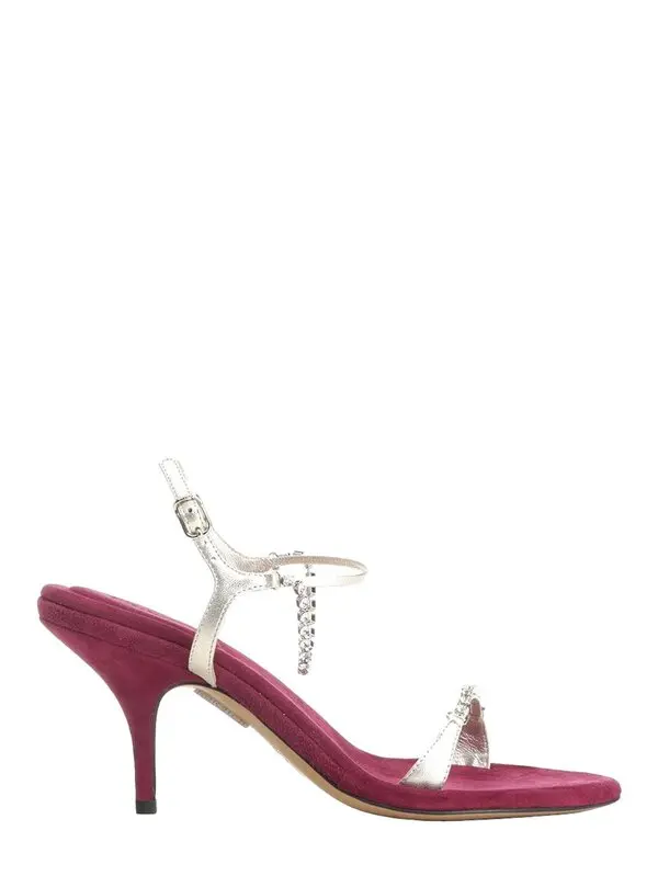 Chloé Zia Heeled Sandals With Rhinestone Embellishments - Purple
